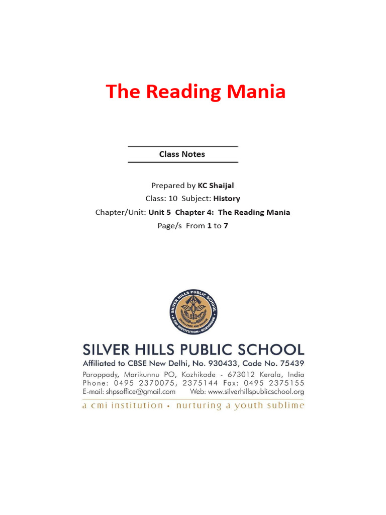 The Reading Mania | PDF | Age Of Enlightenment | Reason