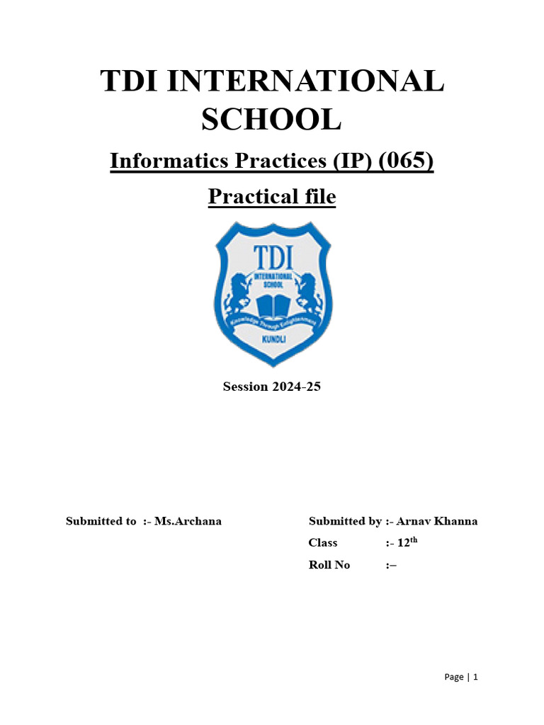 Arnav - IP - File (1) - File 22 | PDF | Computing | Computer Programming