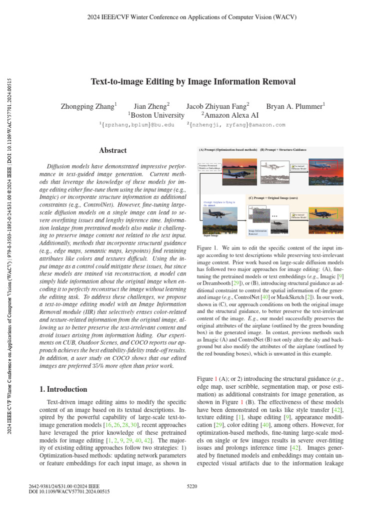 Text-To-image Editing by Image Information Removal | PDF | Information ... Text-To-image Editing by Image Information Removal | PDF | Information ...