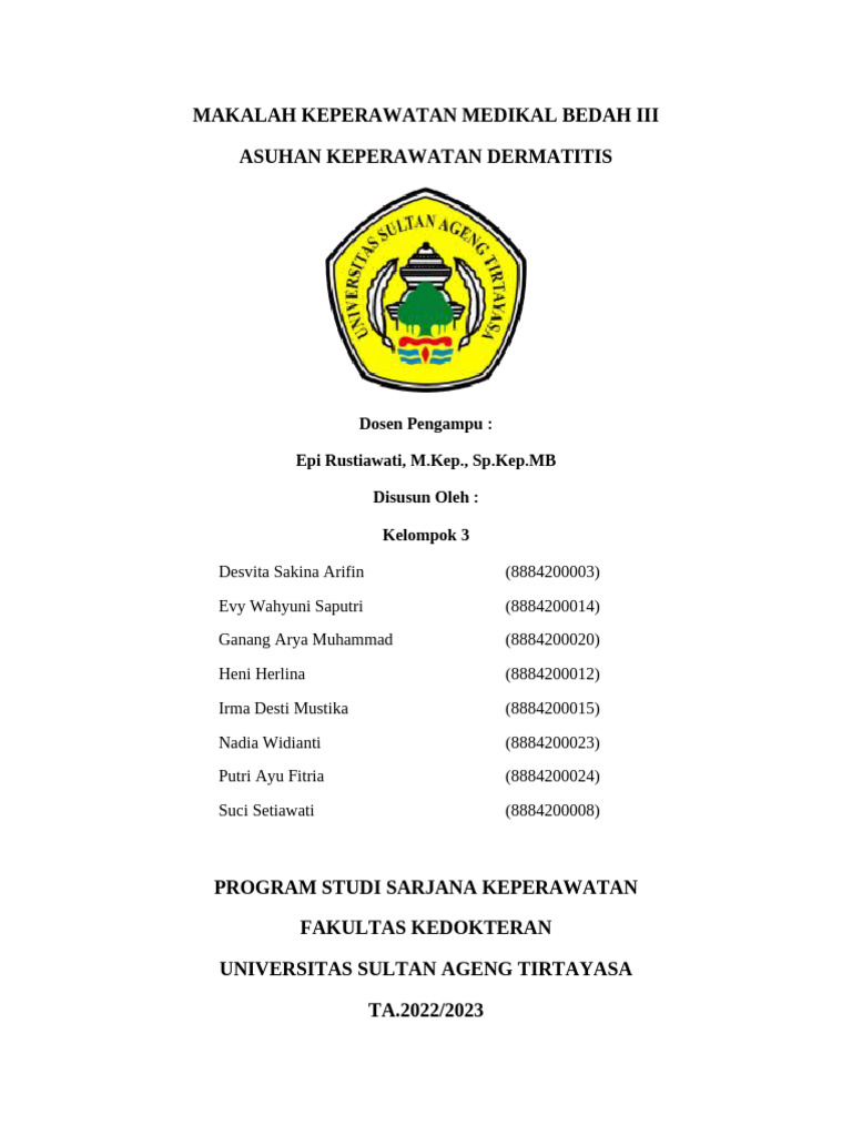 KEL.2 Makalah Askep Dermatitis | PDF