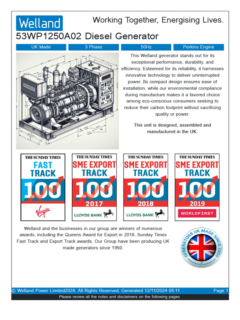 WP Datasheet (1) | PDF | Diesel Engine | Engines