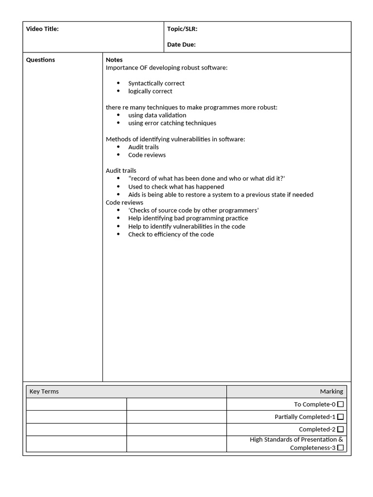 Importance of Robust Software | PDF