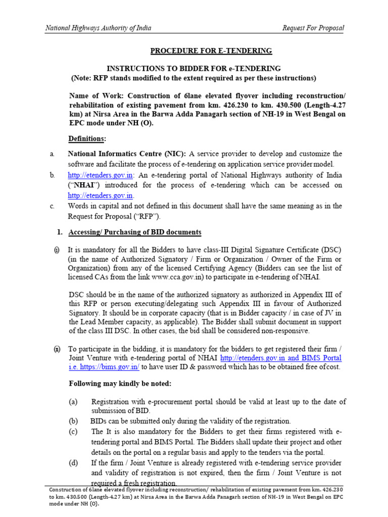 E-Tendering Procedure (1) | PDF | Request For Proposal | Cheque
