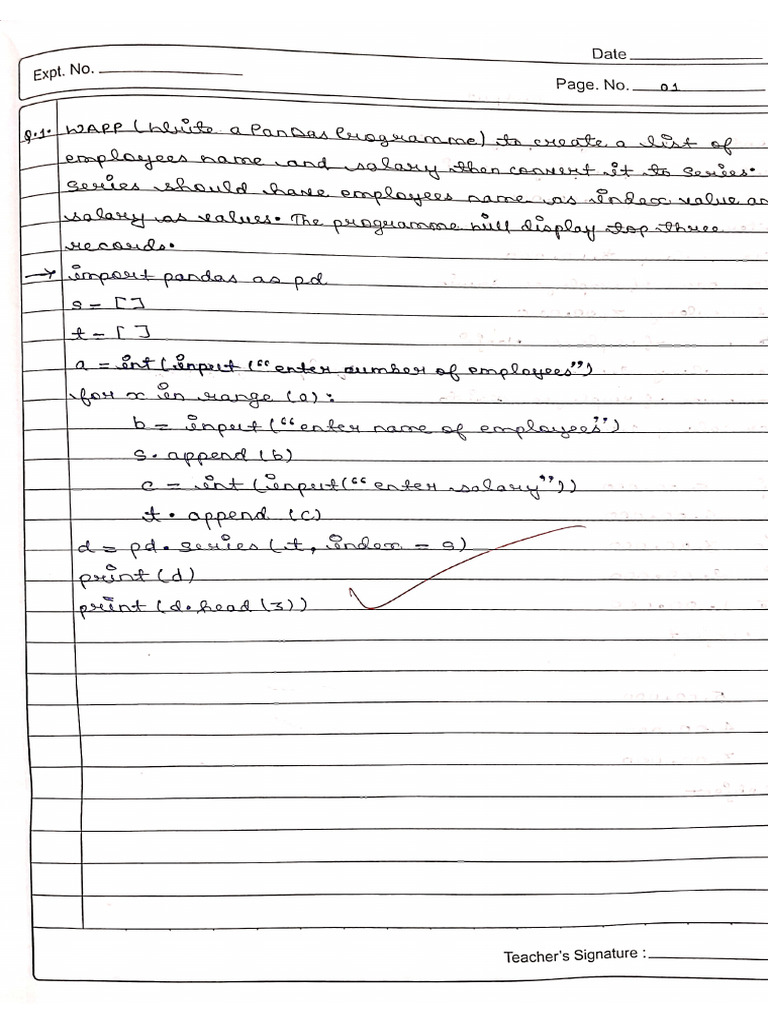 IP PRACTICAL Pandas and Matplotlib | PDF