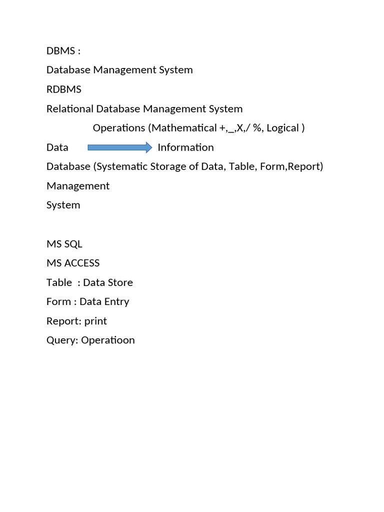 Intro to DBMS & RDBMS Concepts | PDF