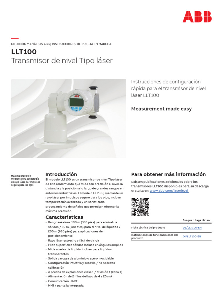 Instrucciones LLT100: Transmisor Láser | PDF | Láser | Tornillo