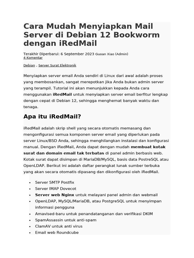 WebMail Server | PDF