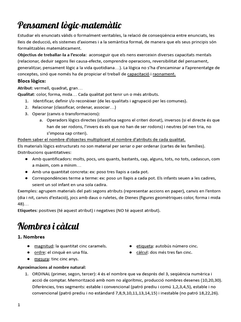 Bloc 1 Per Examen | PDF