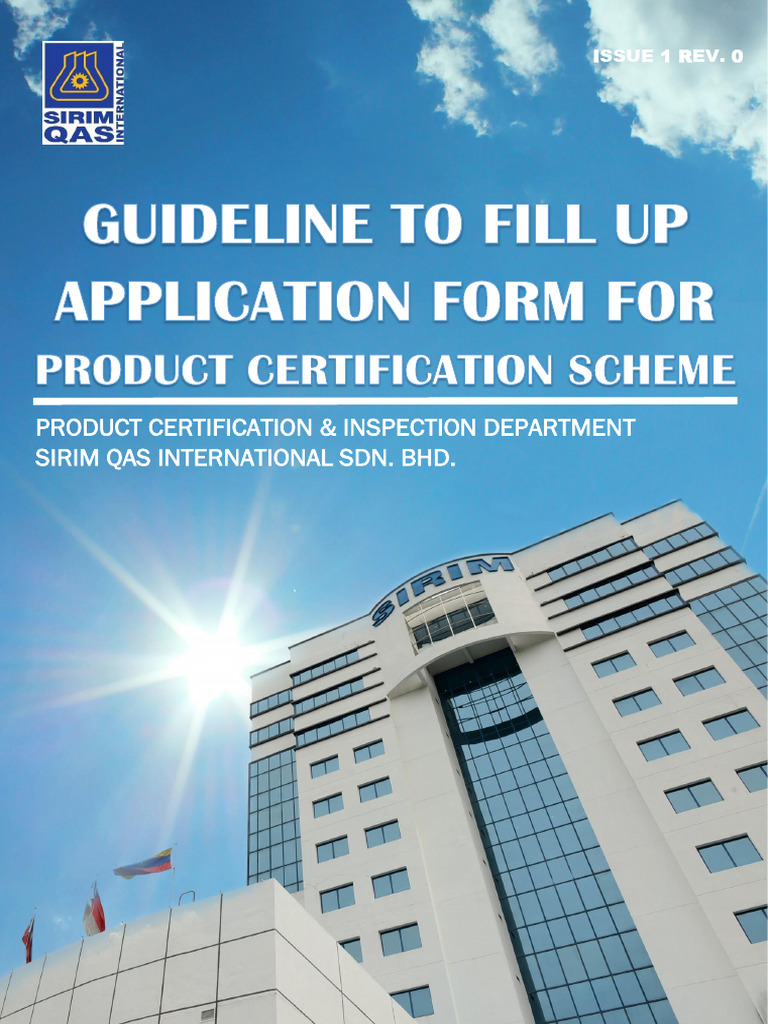 ePCS DOC 01-1.4 Guideline To Fill Up Application Form For Product Certification Scheme (Issue1 ...