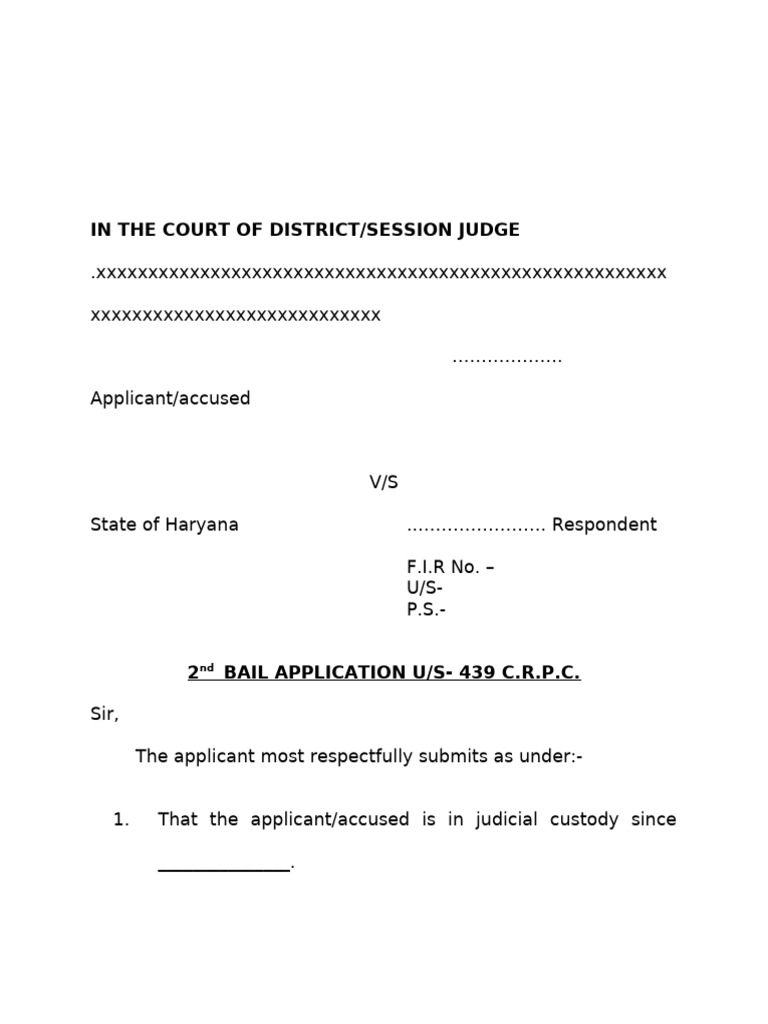 2nd Bail Application Under Section 439 CRPC | PDF
