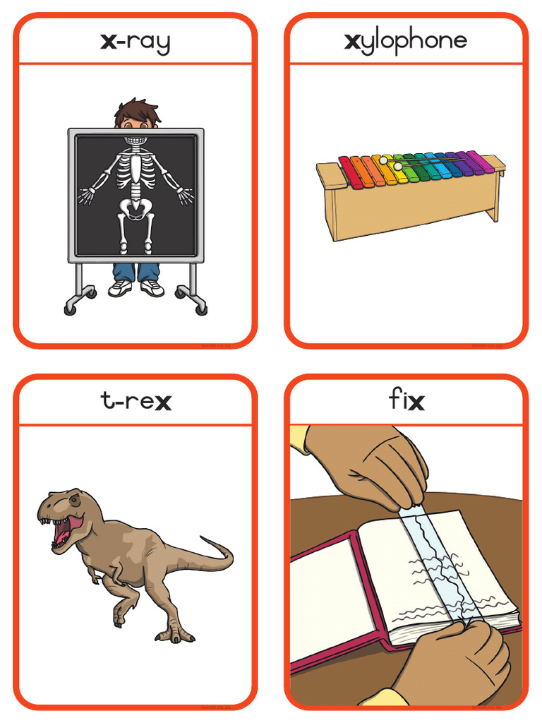 Letter X Flashcards | PDF