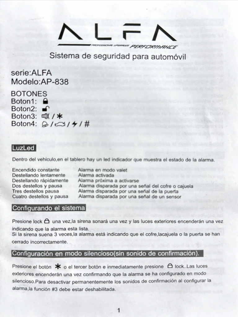 Manual Alarma | PDF