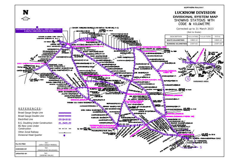 Lucknow Division Railway System Map | PDF