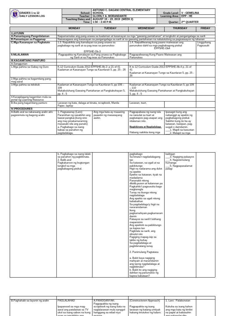 Morandante Epp5 2nd Week 7h Week | PDF