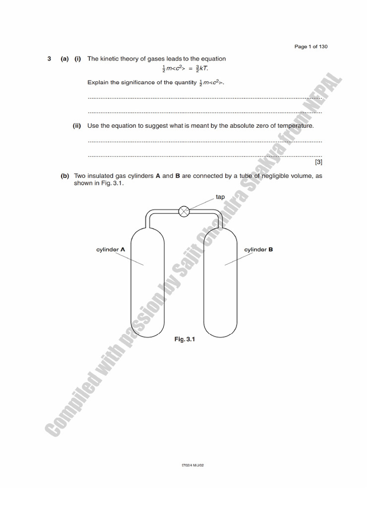 9702 p4!15!16 Ideal Gases Thermodynamics All | PDF