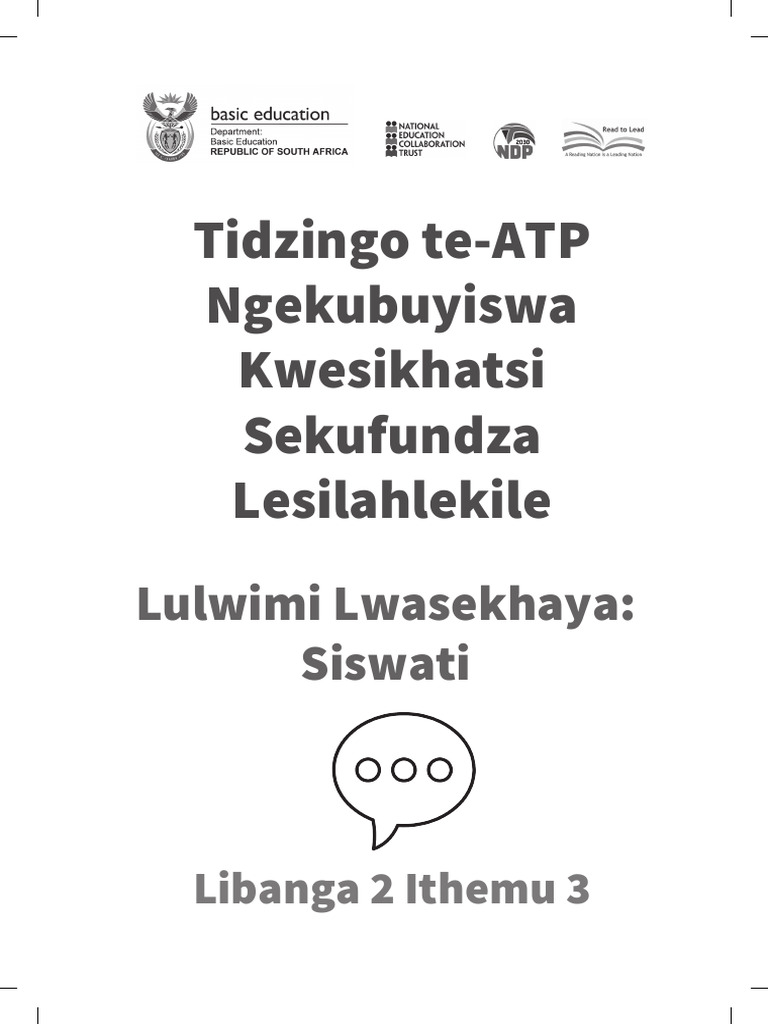 GR 2 Term 3 2021 Dbe HL Siswati Recovery Atp | PDF