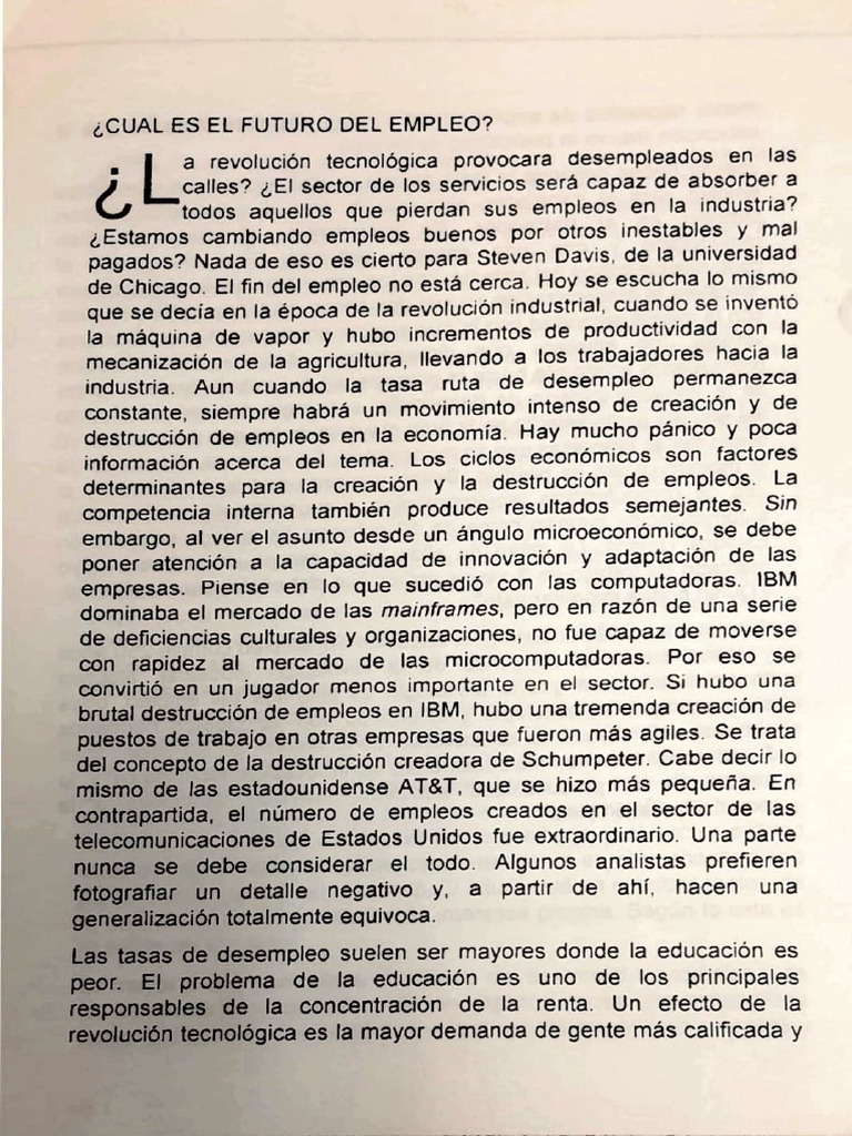 Futuro Del Empleo | PDF