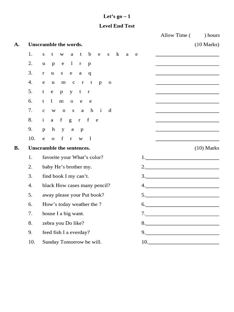 let's go 1 (test) | PDF