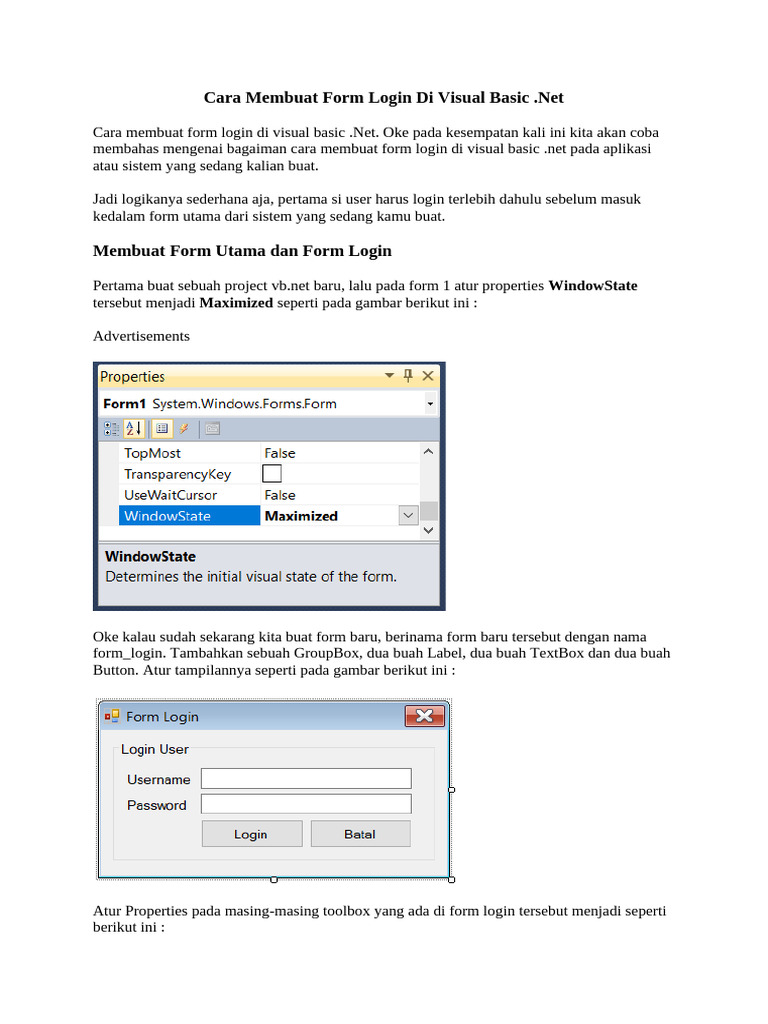 Form Login Di Visual Basic Net Pdf