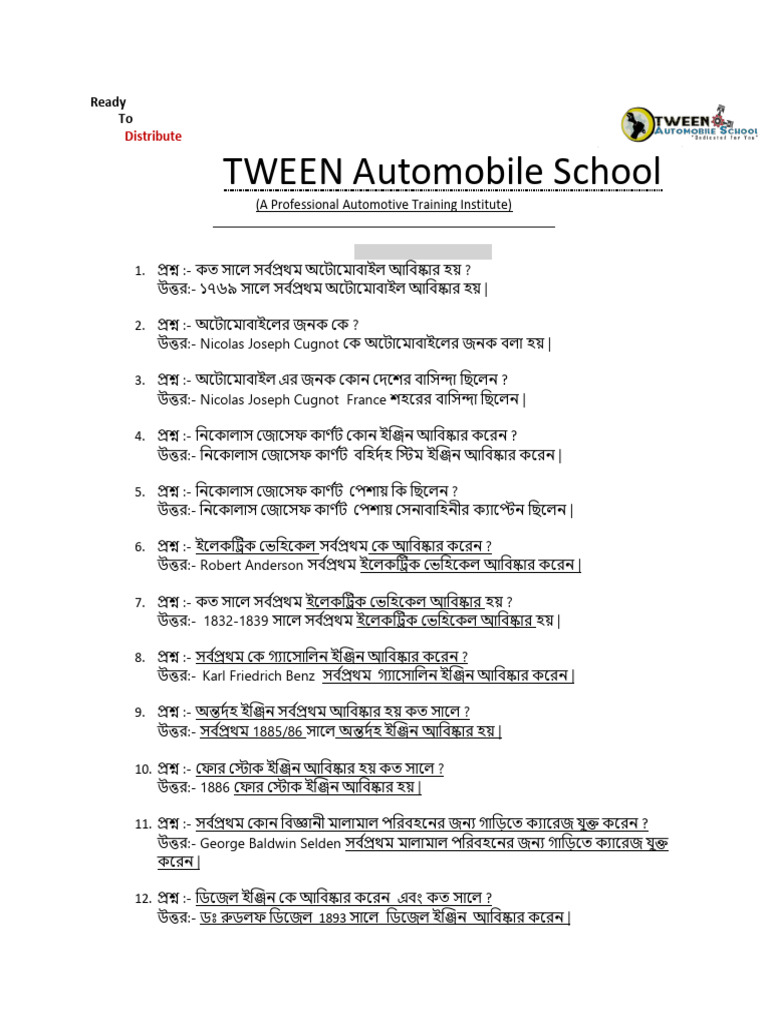 1.History of Automobile | PDF