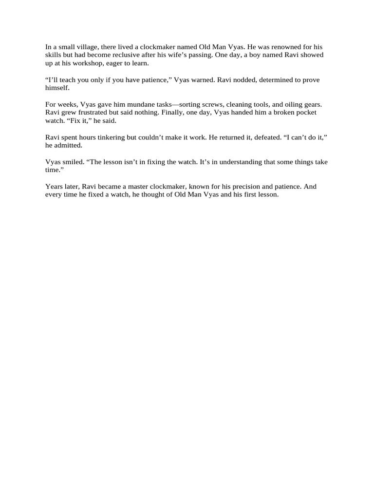 Story 4 - The Clockmaker Apprentice | PDF