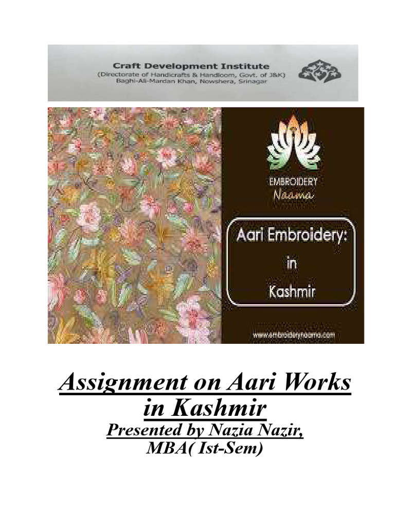 Aari Work | PDF | Embroidery | Needlework