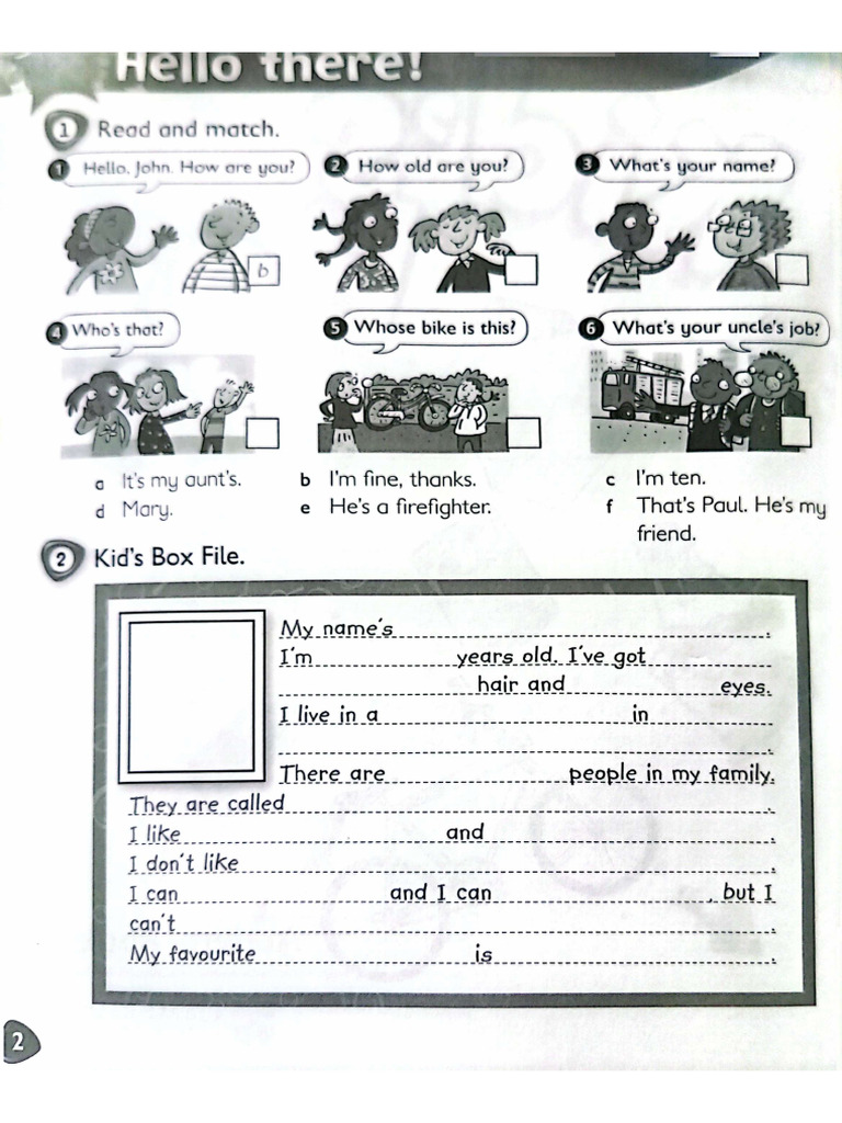 Kids Box 4 - Unit 1 + Hello There (Activity Book) | PDF