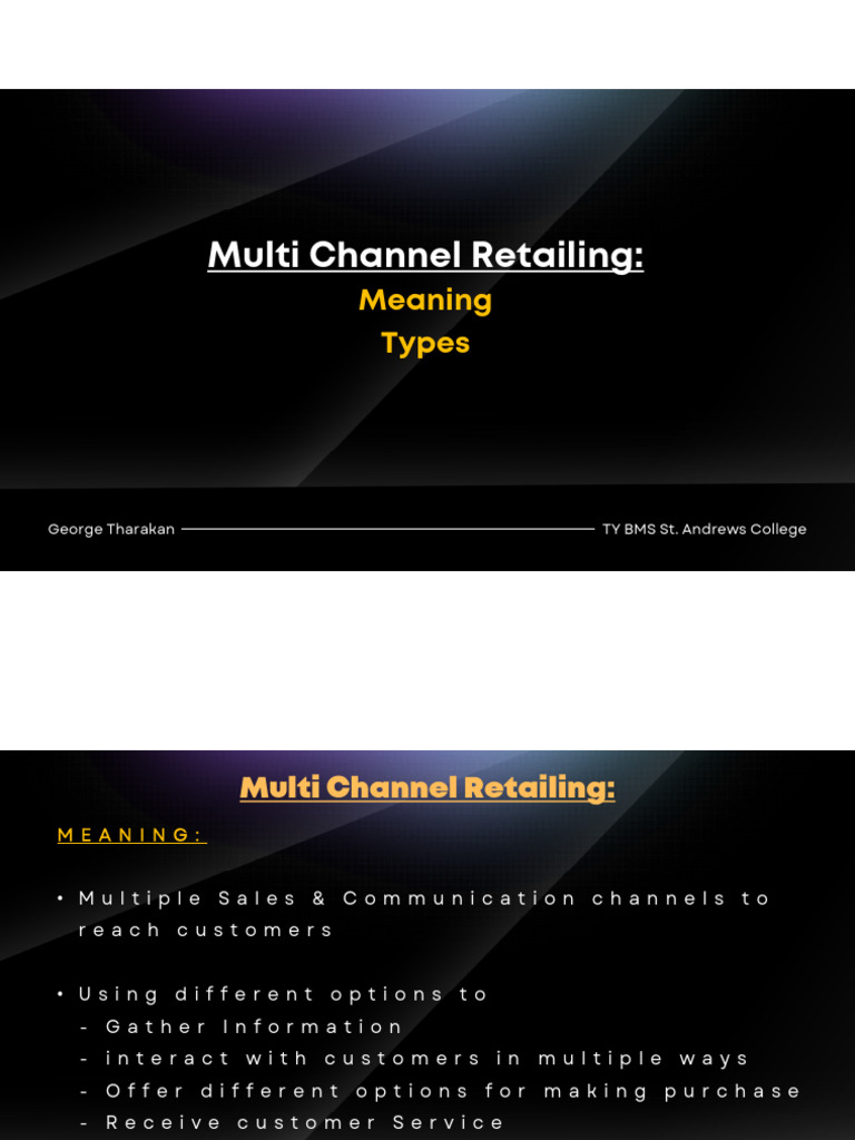 PDF-MULTICHANNEL-RETAILING | PDF | Retail | Marketing
