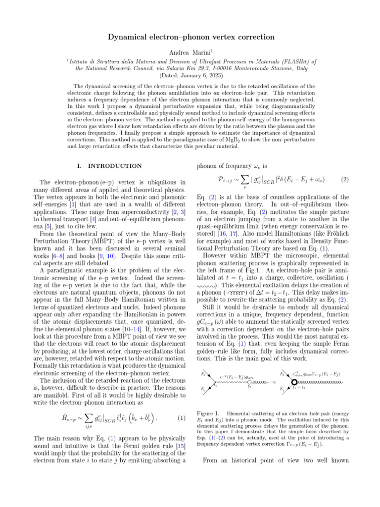 Dynamical Electron-Phonon | PDF | Phonon | Density Functional Theory