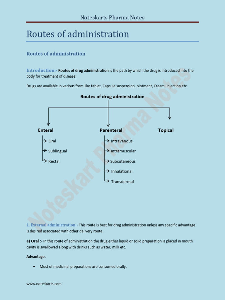 Routes-of-administration-pdf pharmd | PDF | Intravenous Therapy ...