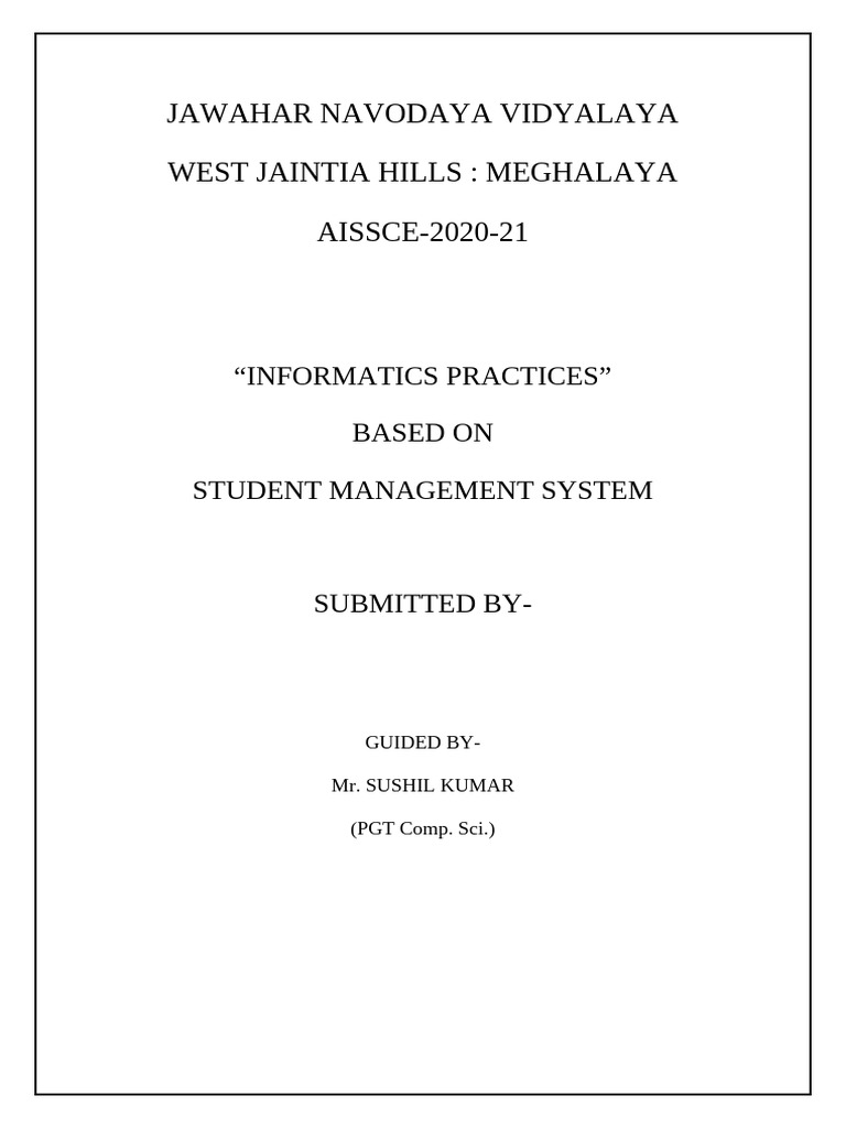 Student MGMT System Project Report GROUP 2 | PDF | Software Engineering ...