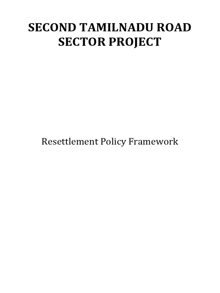 Resettlement Policy Framework 31dec2014 (v10) GO Version - Clean | PDF ...