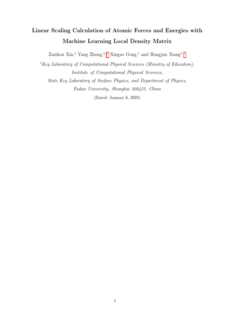 Linear Scaling Calculation Pdf Computational Chemistry Molecular