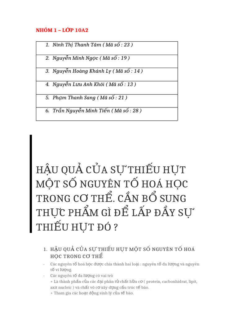 Bài Thu Ho CH Thi Gi A Kì Môn Sinh | PDF