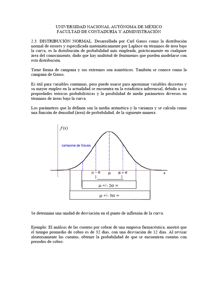 Distribución Normal | PDF | Distribución normal | Distribución de ...