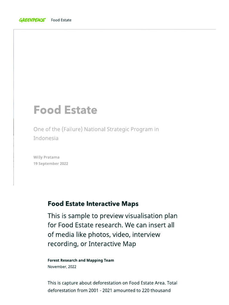 Food Estate | PDF