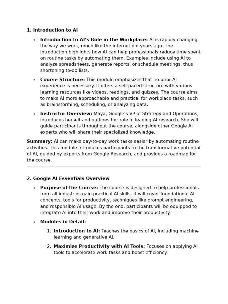 Summary Module 1 | PDF | Machine Learning | Artificial Intelligence