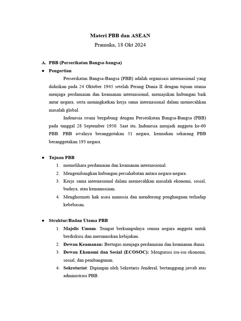 PBB ASEAN | PDF