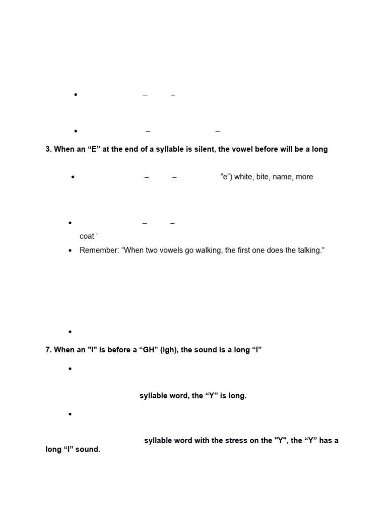 Vowel Sound Rules Explained | PDF