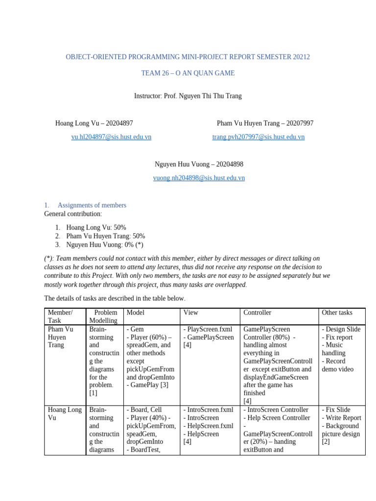 Report Team26 2 Pdf Class Computer Programming Object Computer Science