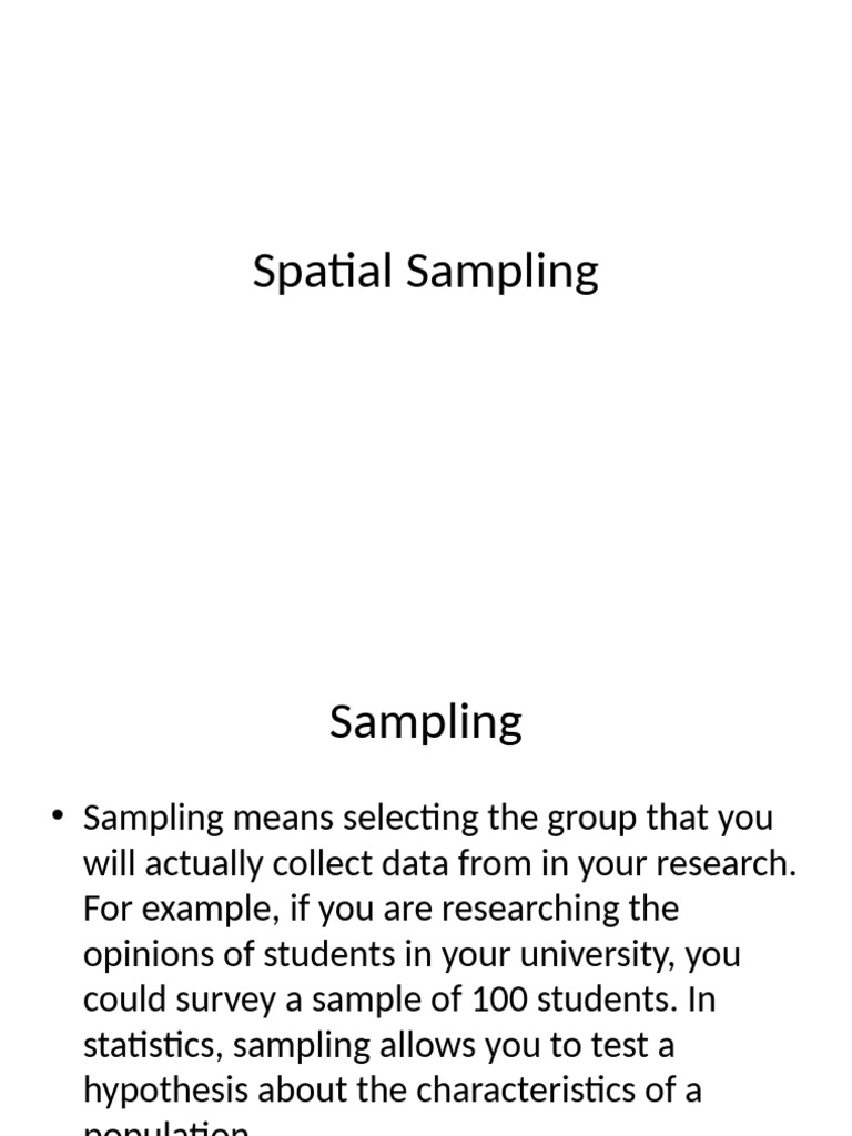 Spatial Sampling | PDF | Sampling (Statistics) | Variance