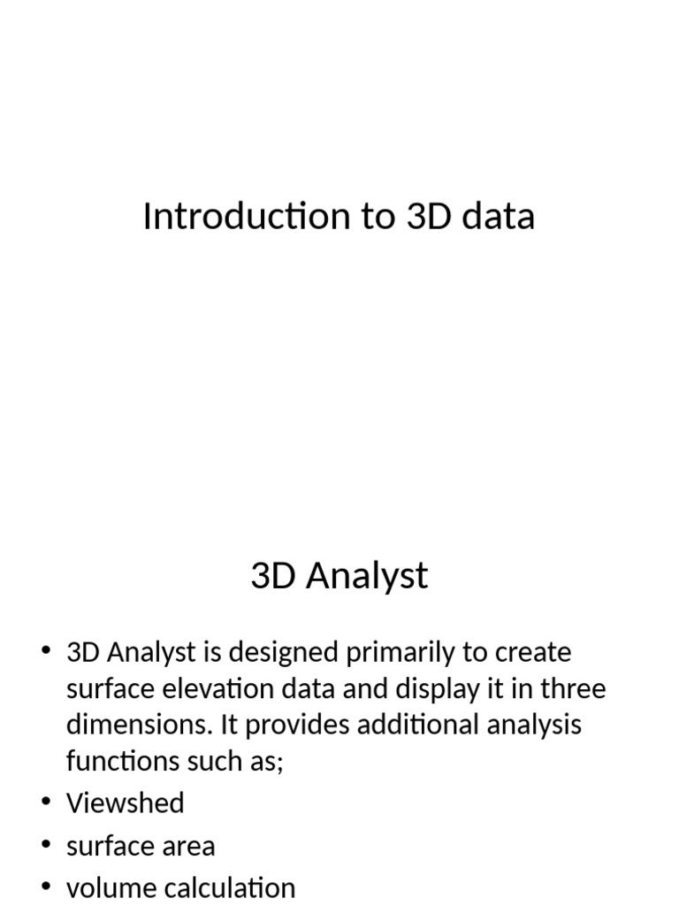 Introduction To 3D Data | PDF