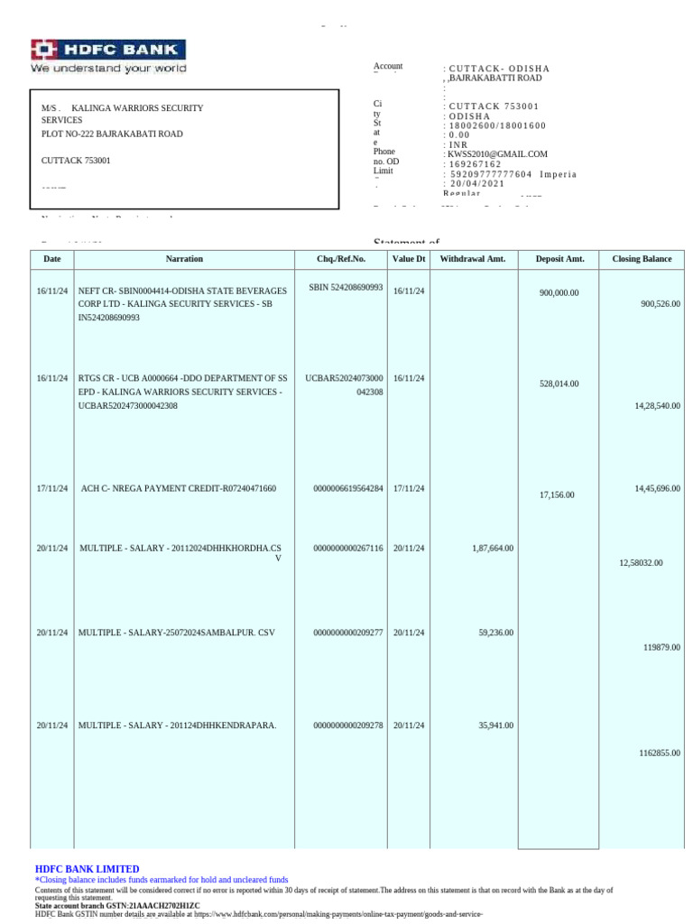 ACCT STATEMENT 2024 | PDF | Personal Finance | Financial Services