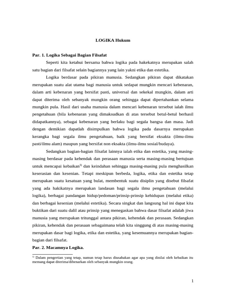 Raynaldi Wijaya Putra - Logika Hukum Dan Dogma Hukum | PDF