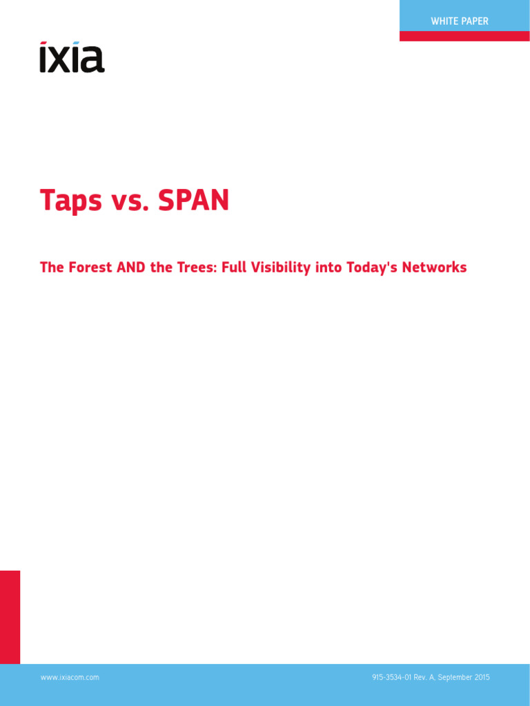 915-3534-01-tap-vs-span-ltr | PDF | Computer Network | Network Switch