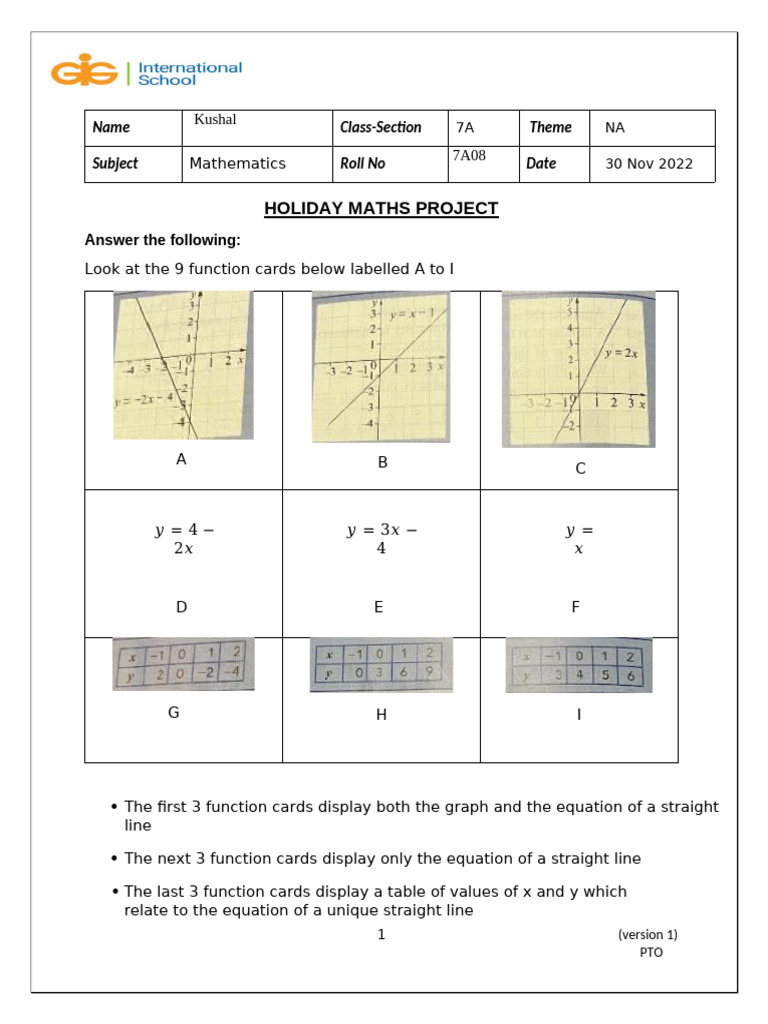 Maths Holiday HW | PDF | Function (Mathematics) | Mathematics
