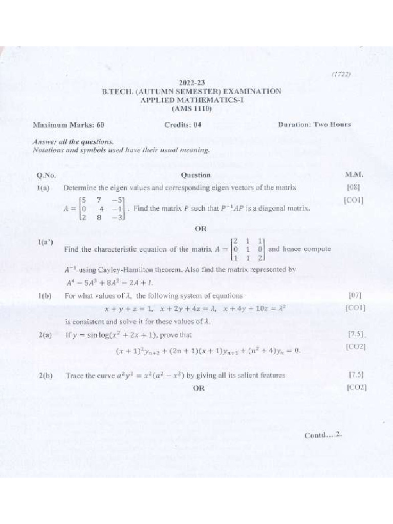 Maths 2 | PDF