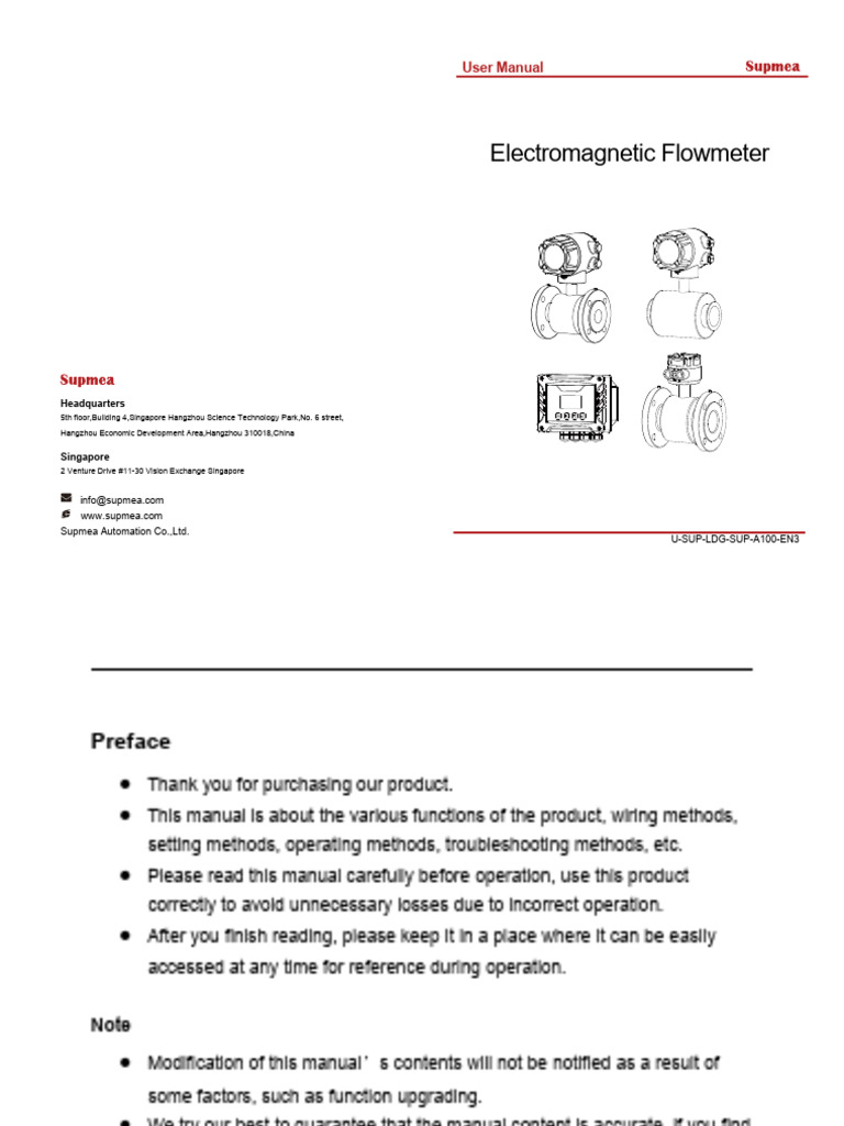 LDG-A100 Electromagnetic Flowmeter User Manual-美仪 | PDF ...