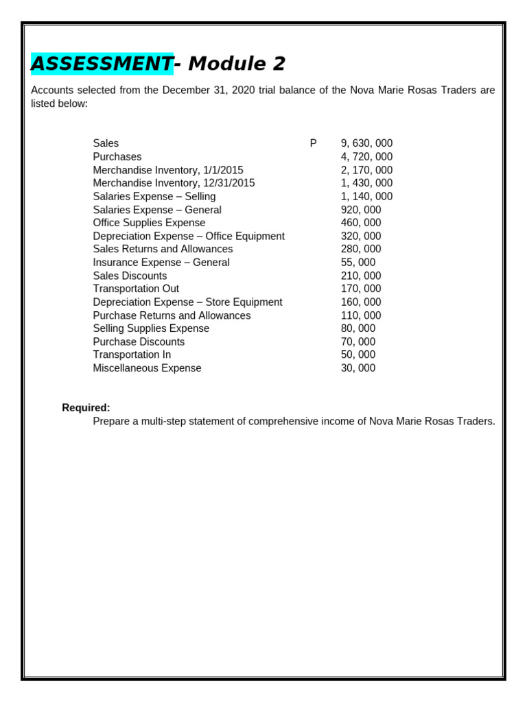 Assessment Module 2 | PDF