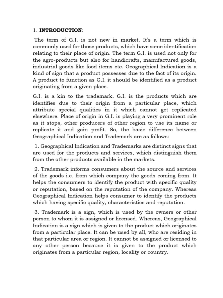 G.I. | PDF | General Agreement On Tariffs And Trade | Doha Development ...